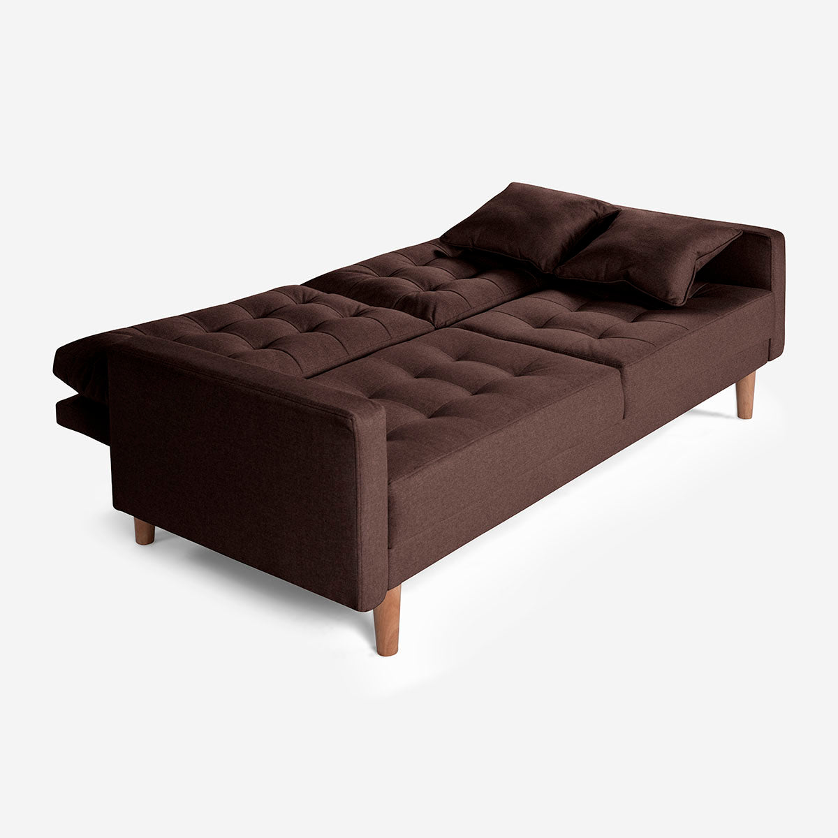 Sofá Cama Makora Encore Café Lino De 3 Plazas | Makora
