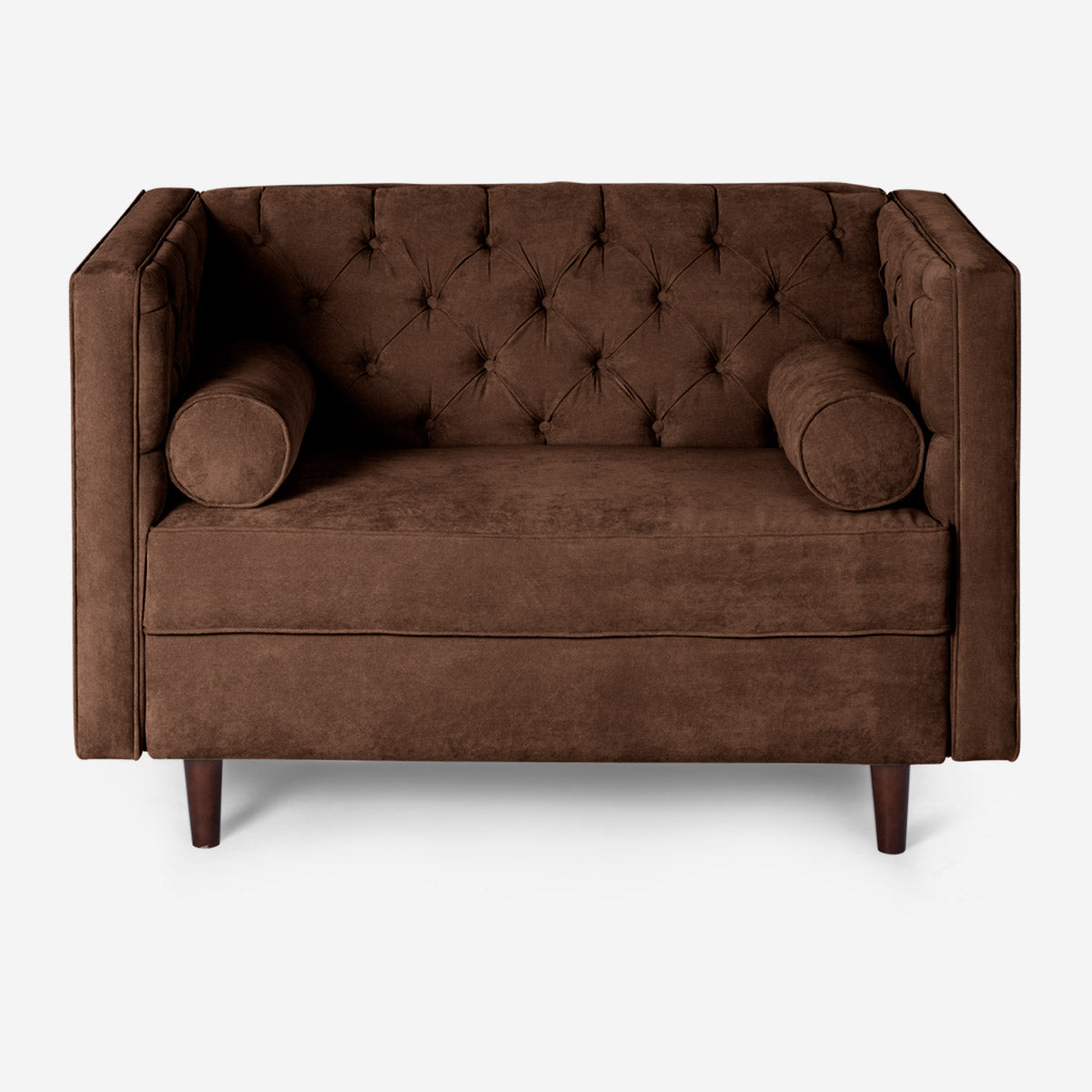 Sofá Love Seat Banks Chocolate — Makora