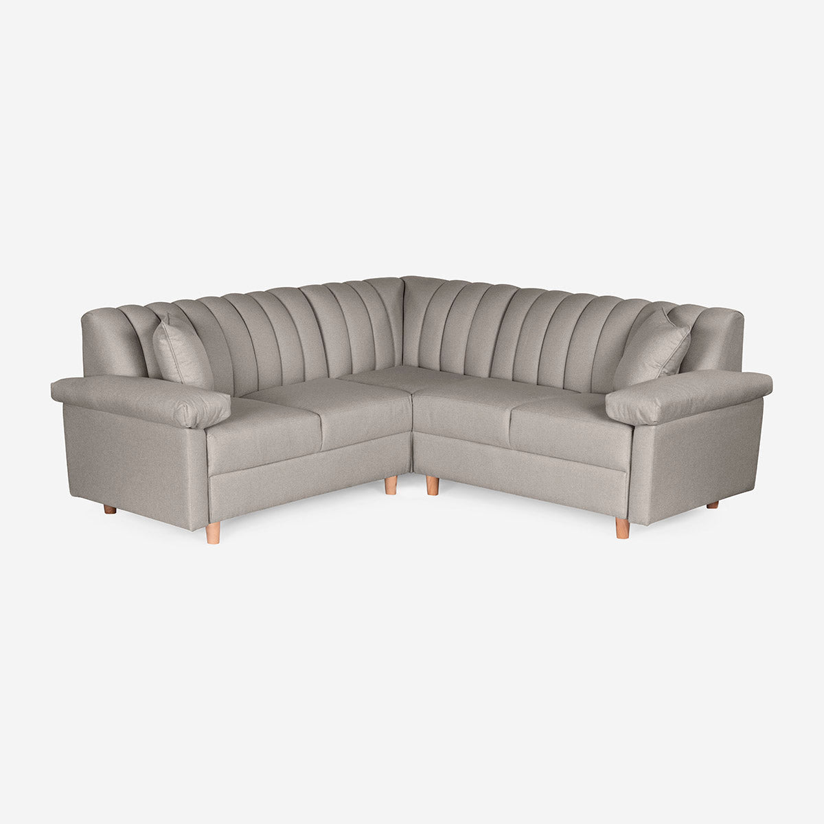 Sala Esquinera Miller Color Gris Claro | Makora